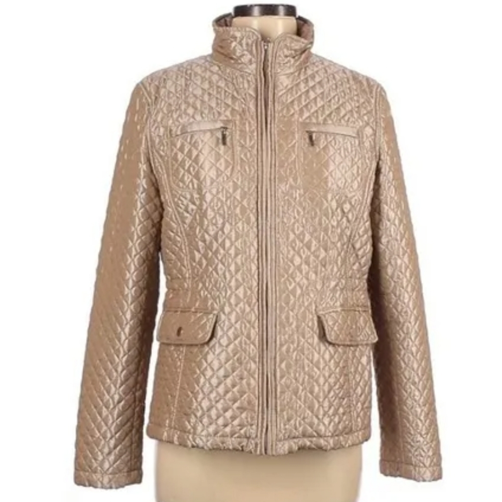 White Stag Vintage Tan Quilted Puffer Jacket - Gem